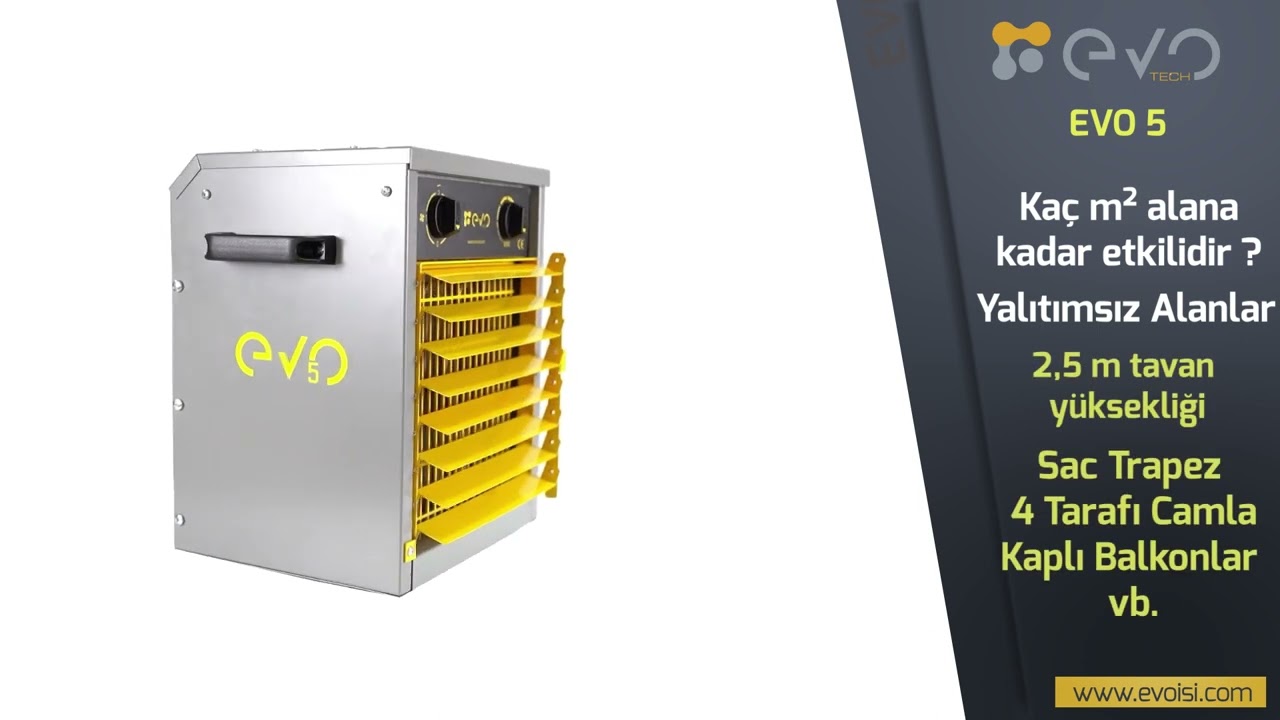 EvoTech Evo5 - 5 kw Elektrikli Fanlı Isıtıcı - YouTube