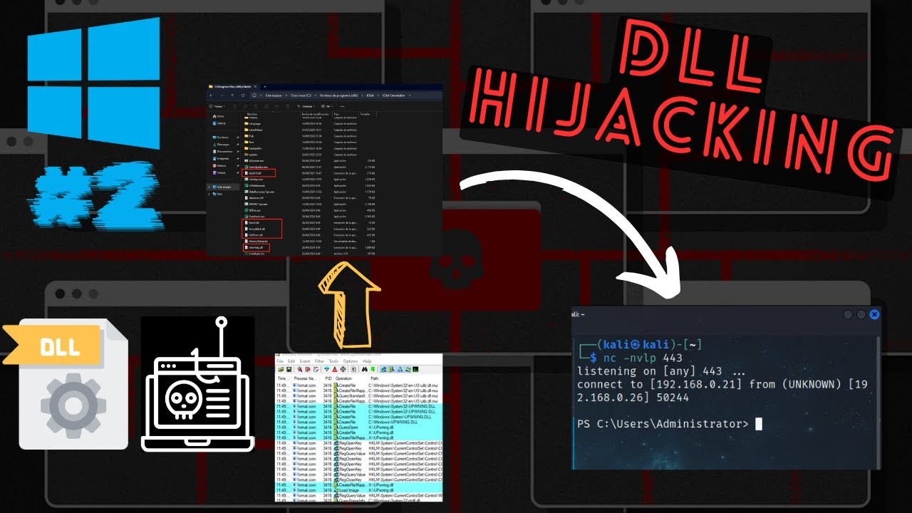 WINDOWS HACKING #2: DLL Hijacking en Windows ⚠️ Teoría + PRÁCTICA REAL - OusCyb3rH4ck - YouTube