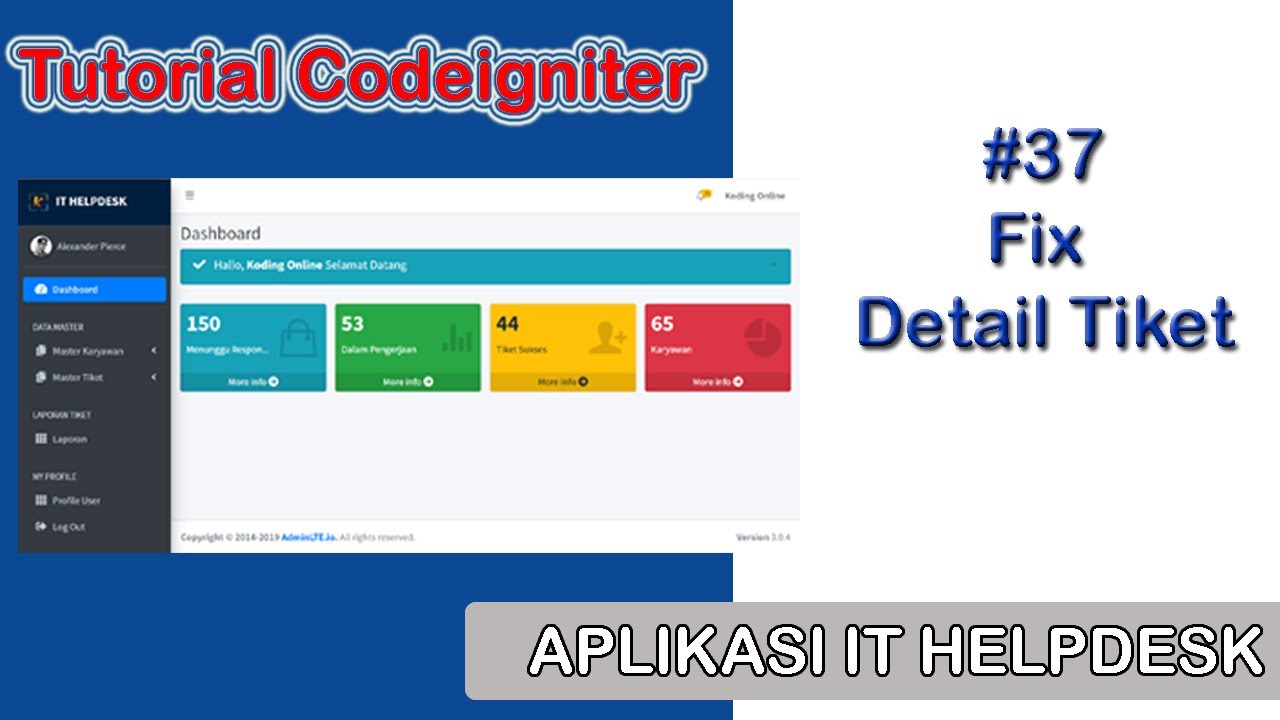 TUTORIAL CODEIGNITER 37# Fix Bug Detail Tiket - YouTube