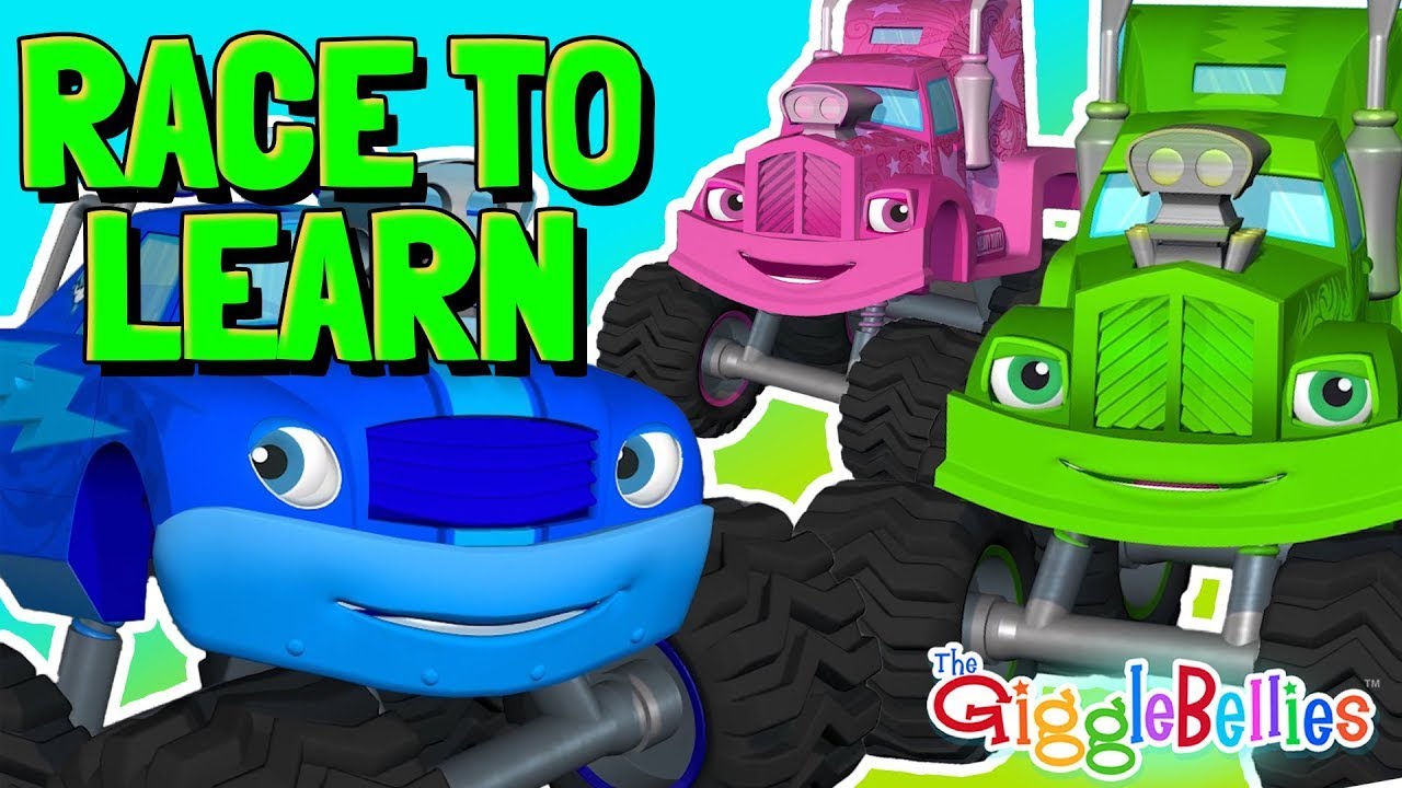 Race to Learn! | Colors, ABC's and Numbers! | GiggleBellies Monster ...