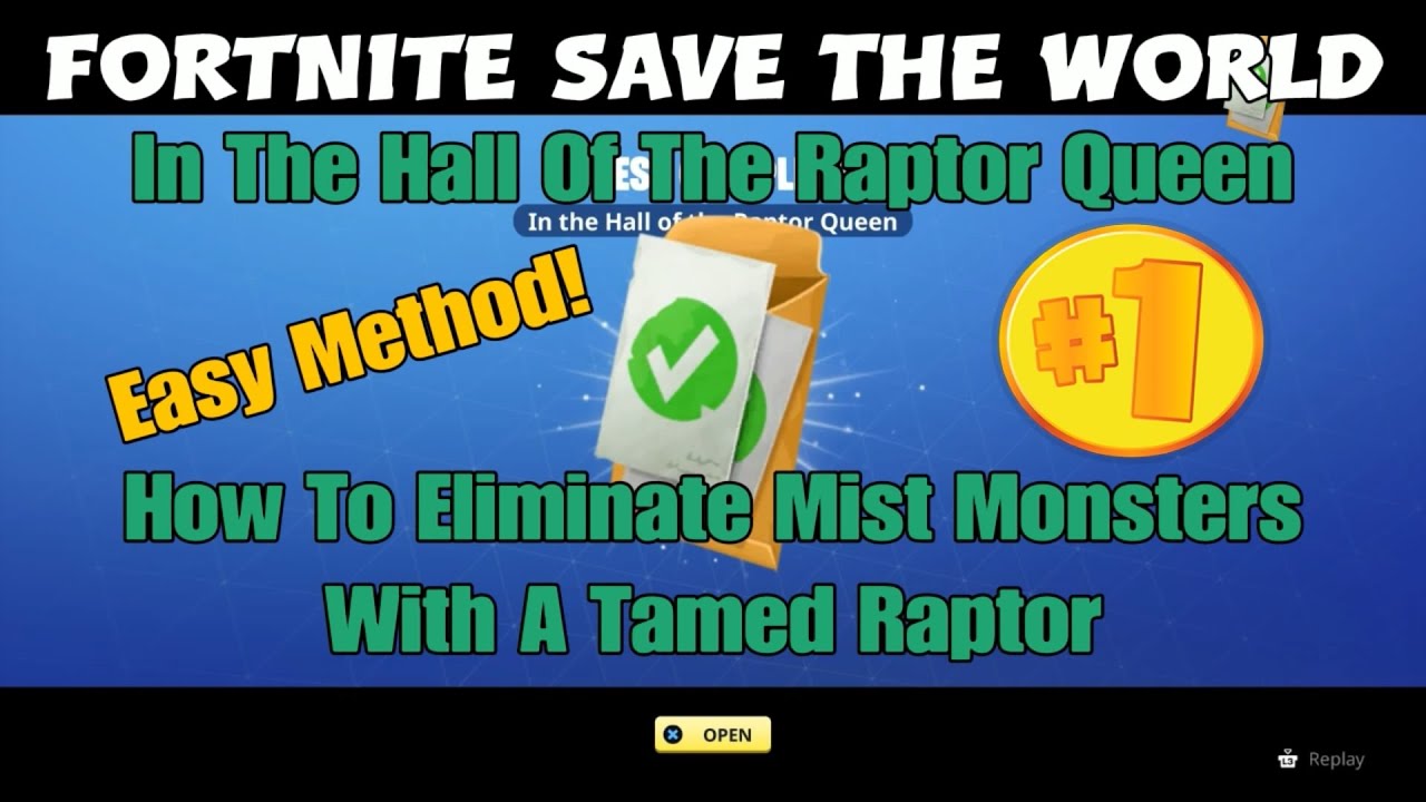 379) Fortnite Save The World - In The Hall Of The Raptor Queen - How To ...