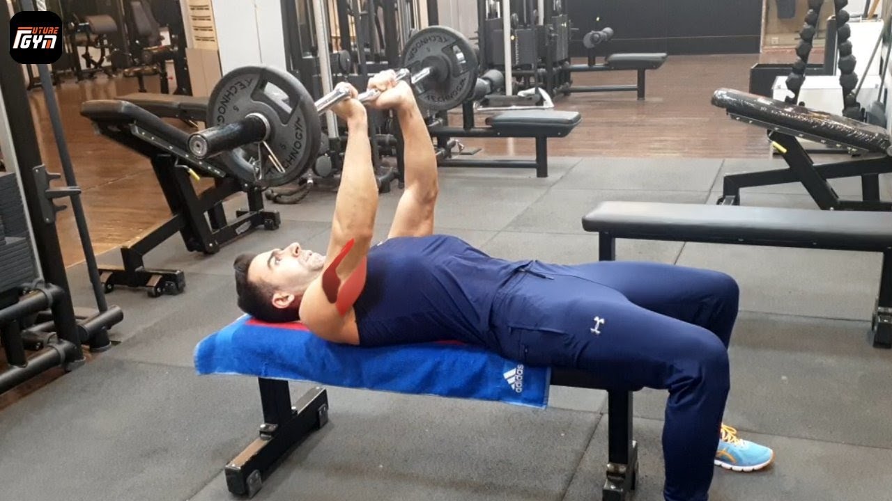Close Grip EZ Bar Press - YouTube