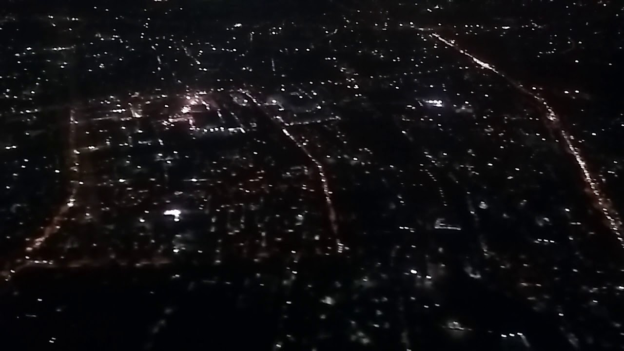 View of Night Delhi From Flight Jet airways - YouTube