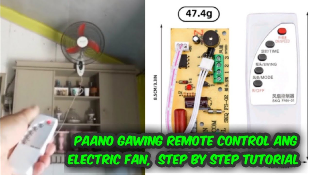 Paano gawing remote control ang electric fan step by step tutorial ...