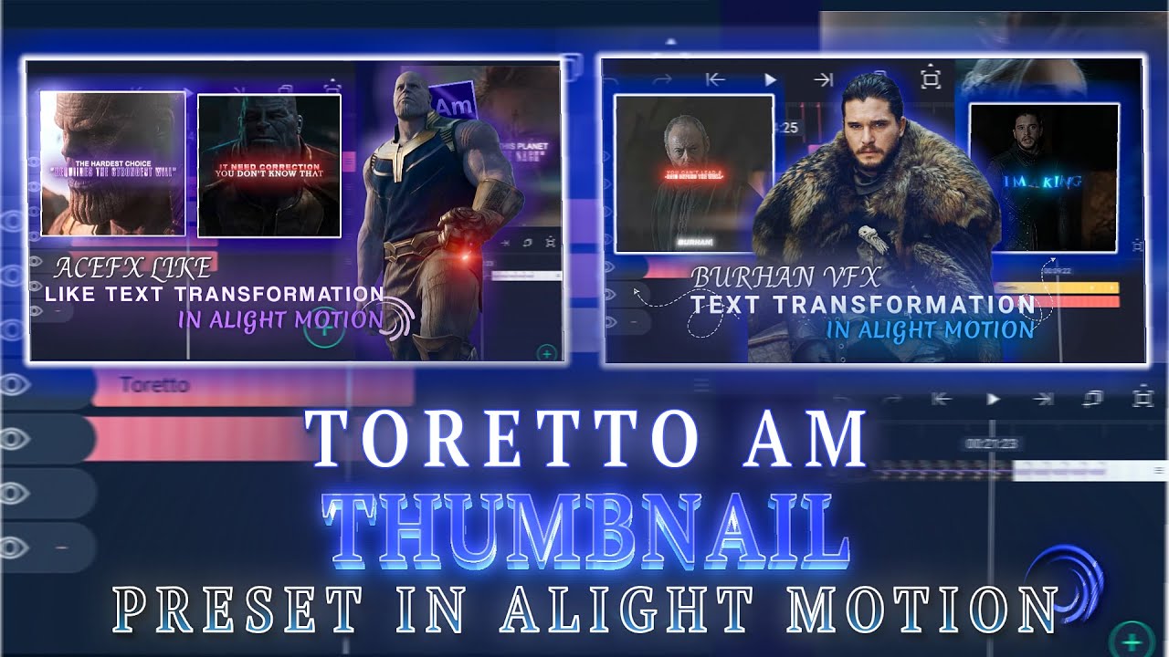 Thumbnail Preset in Alight Motion || @Torettoam like thumbnail in ...