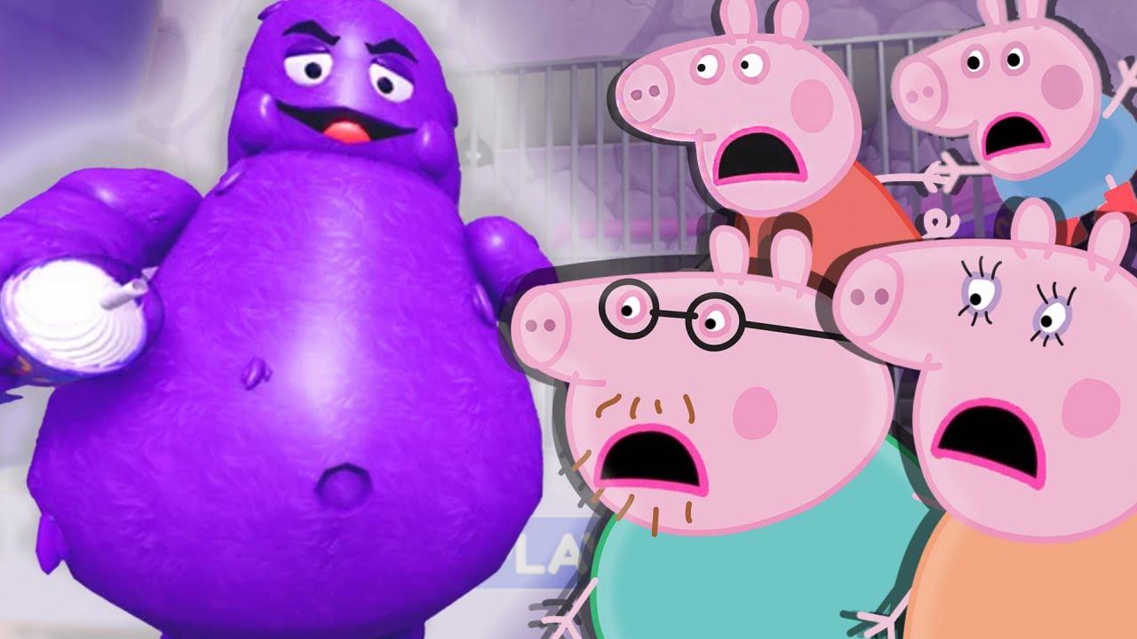 Peppa Pig ESCAPA de LA PRISIÓN de GRIMACE SHAKE en Roblox! 🟣🍸 - YouTube
