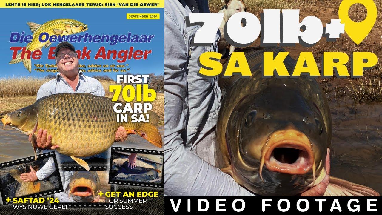 1st Time Ever 70lb Carp in SA Waters! | Full story in description link ...