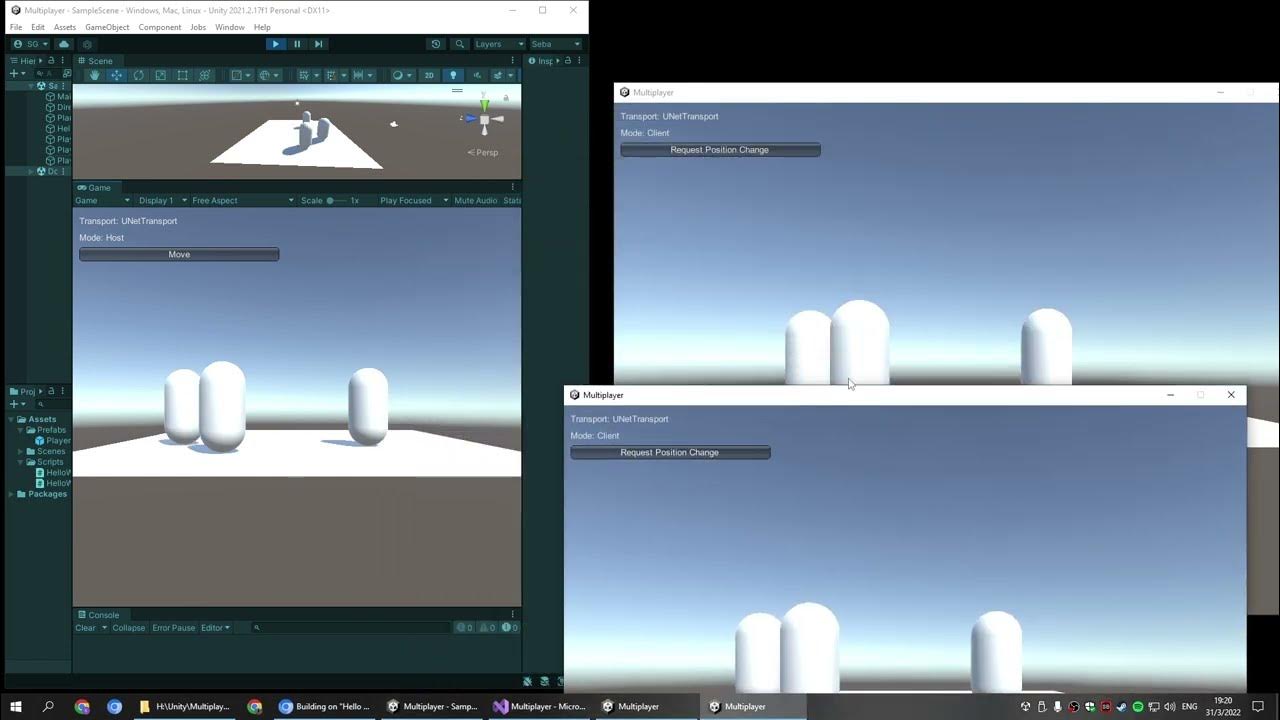 Primeros Pasos en Multiplayer con la Librería Oficial de Unity - YouTube
