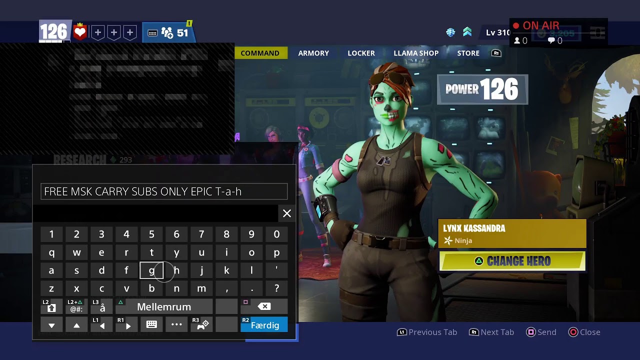 FREE MSK CARRY LIVE MYTHIC STORM KING CARRY FOR SUBS ONLY STW Fortnite ...
