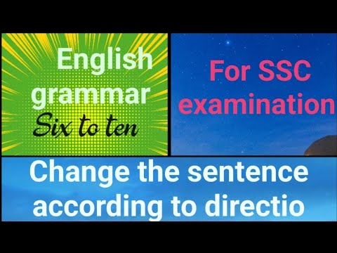 How to make Change the sentence according to direction: - YouTube