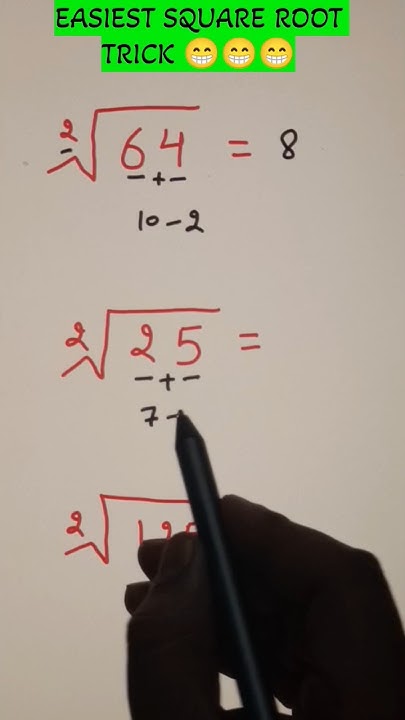 Square Root Trick #maths - YouTube