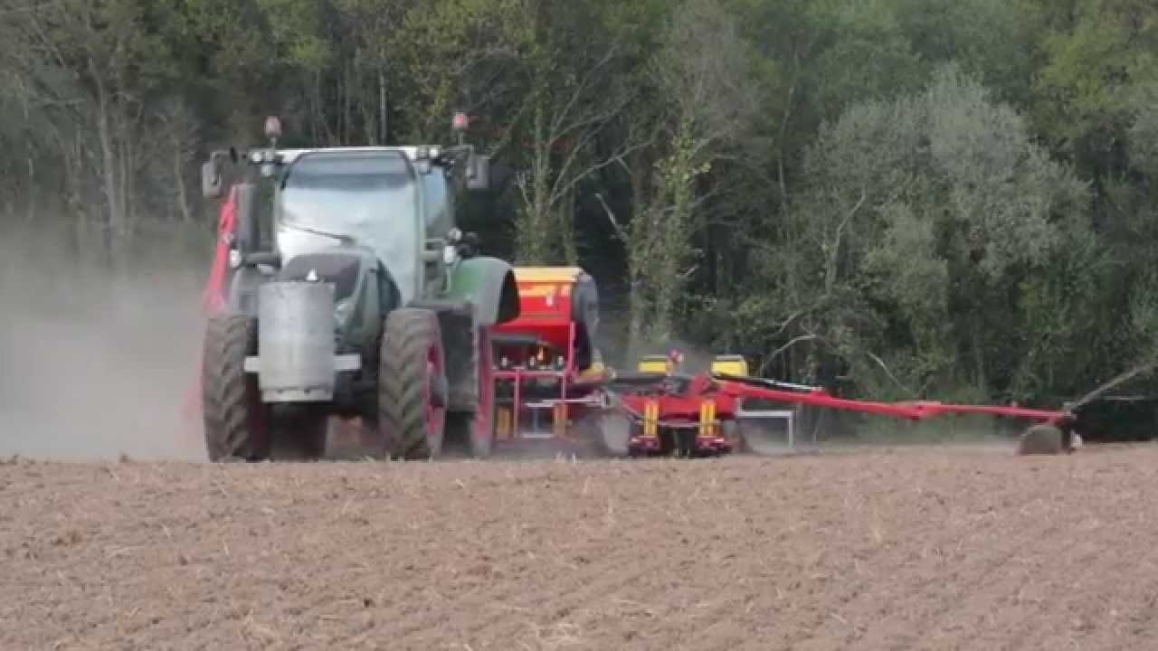 Fendt 716 et semoir vaderstad tempo F8 - YouTube
