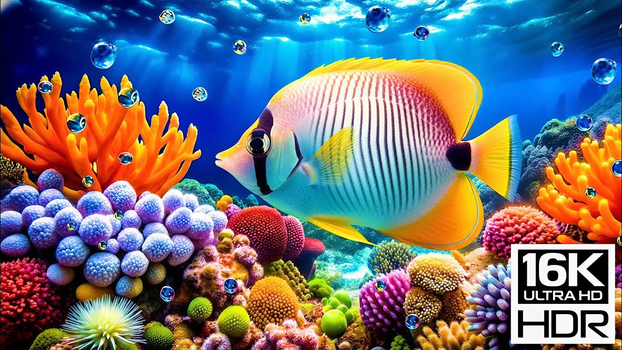 🌟 16K HDR Ultra HD | Radiant Coral Seas – Vibrant Tropical Fish & Deep ...