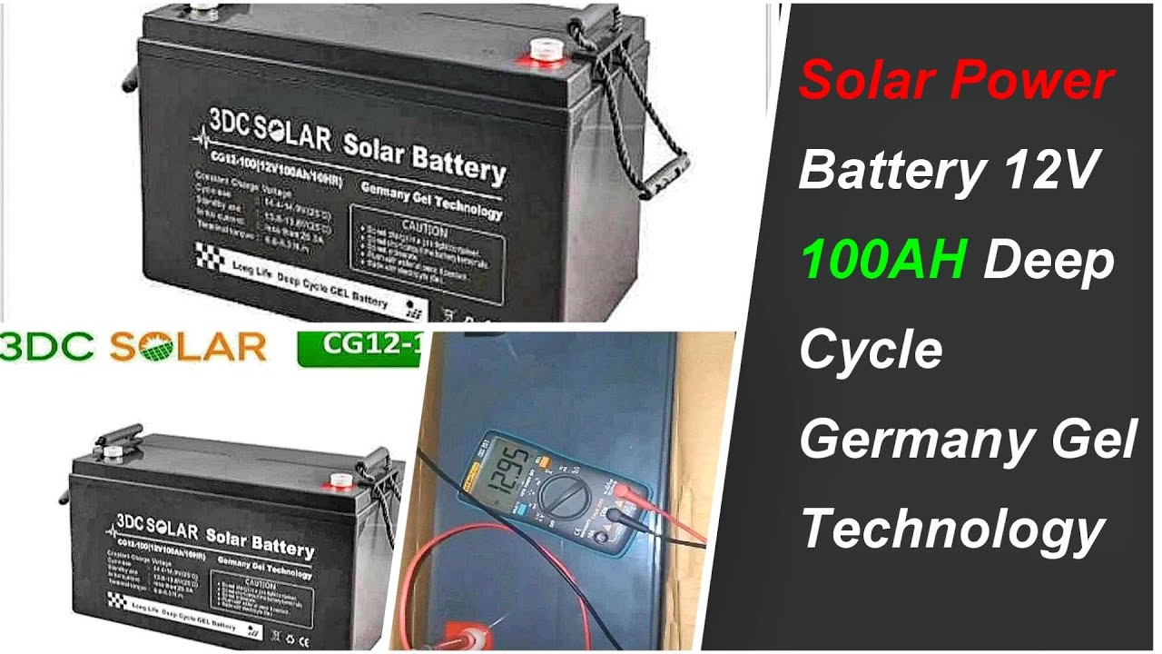 Solar Gel Battery 100AH Deep Cycle Germany Gel Technology - YouTube