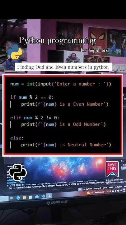 Python Finding Odd Even Number Pawansrikanth 2005 Pawansrikanth Pythoncode Python Coding