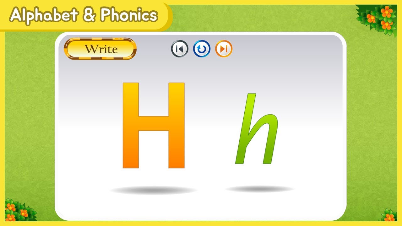 Alphabet - H, hㅣPhonicsㅣBasic Englishㅣ기초영어ㅣ알파벳ㅣ파닉스 - YouTube