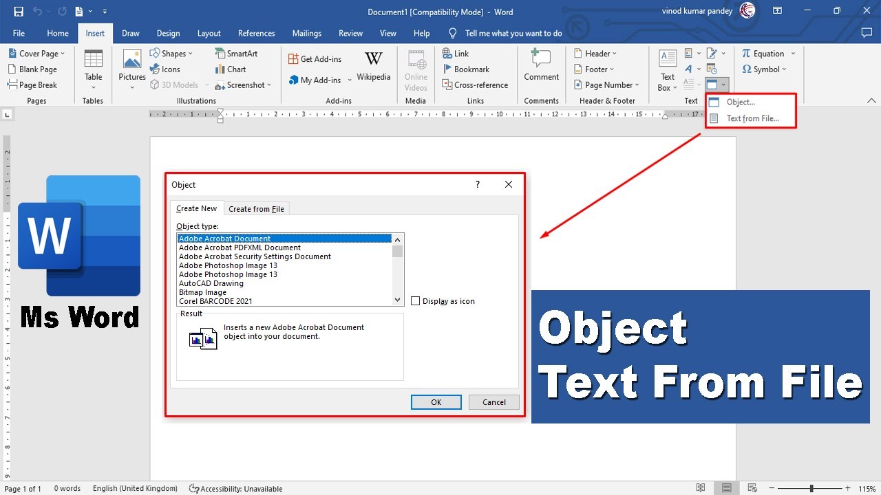 How To Insert Video Powerpoint Presentation Excel Sheet Pdf File Etc
