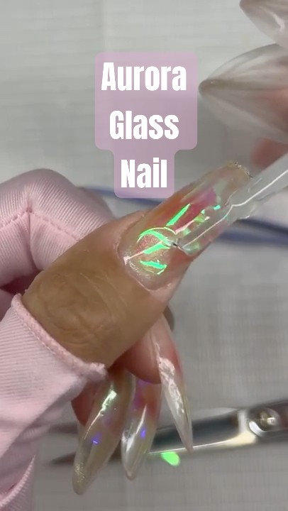 Aurora Glass Nail Base Gel-X Tutorial | Clean Girl Foundation Before ...