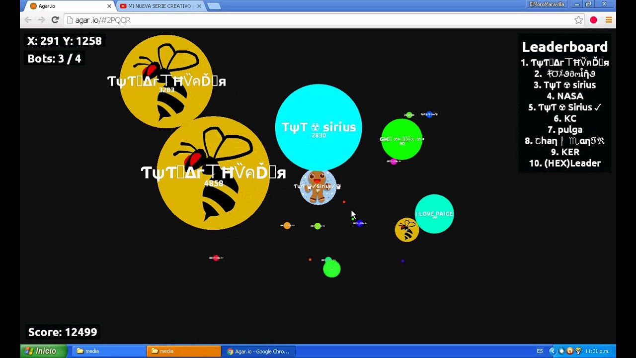 LOCURA EN AGAR.IO CON SIRIUS / TOP 1 - YouTube