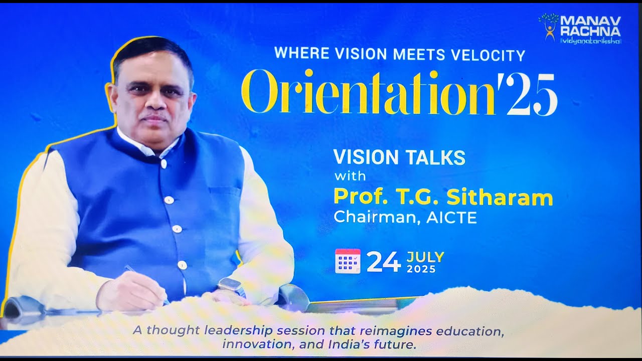 Vision Talks with Prof. T.G. Sitharam | Reimagining Education ...