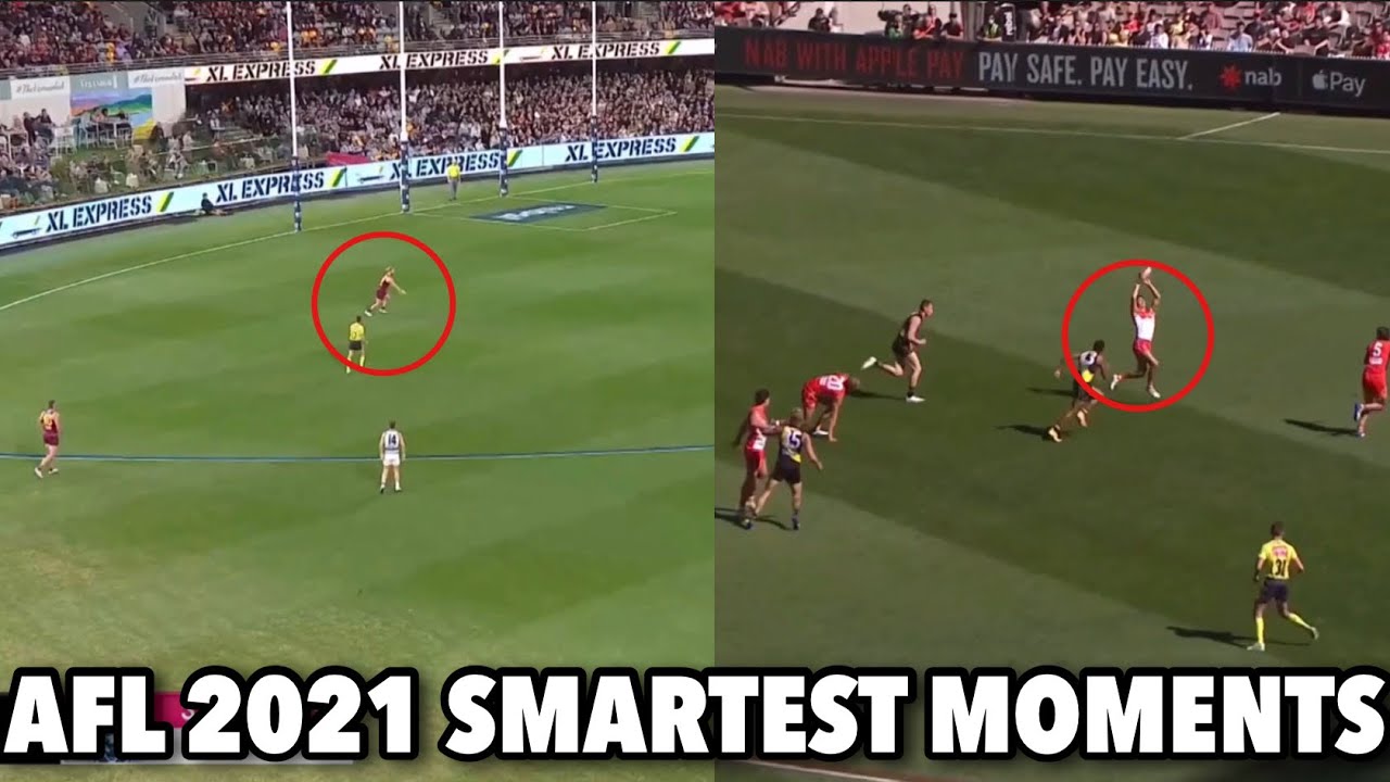 AFL 2021 SMARTEST MOMENTS- Tap Ons , Passes - YouTube