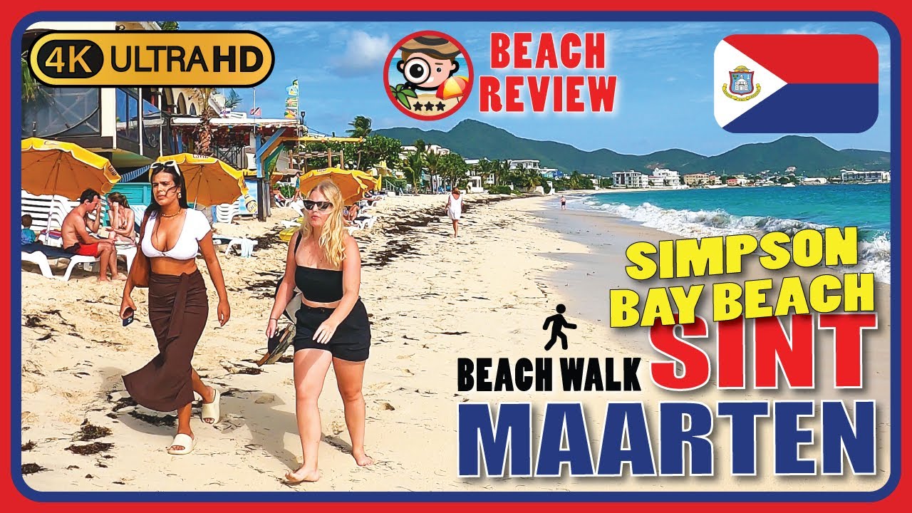 Simpson Bay Beach Simpson Bay Sint Maarten 🇸🇽 (Largest beach!) 4k ...