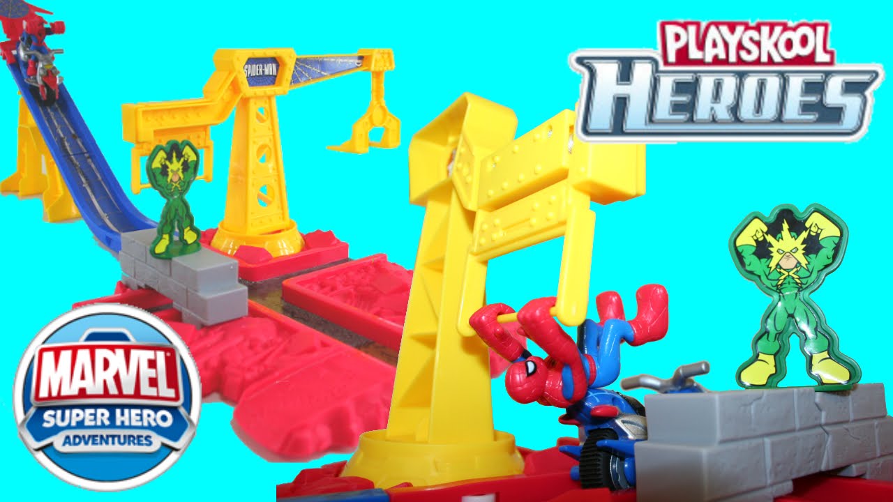 Marvel Super Hero Adventures Spider-Man Crane Capture Track Playskool ...