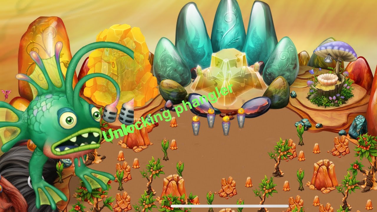 My singing monsters unlocking phangler on Amber island - YouTube