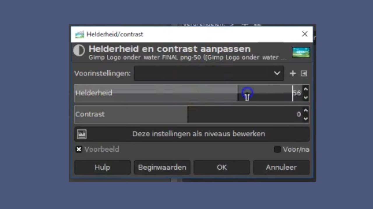 GIMP - helderheid en contrast #6.1 - YouTube