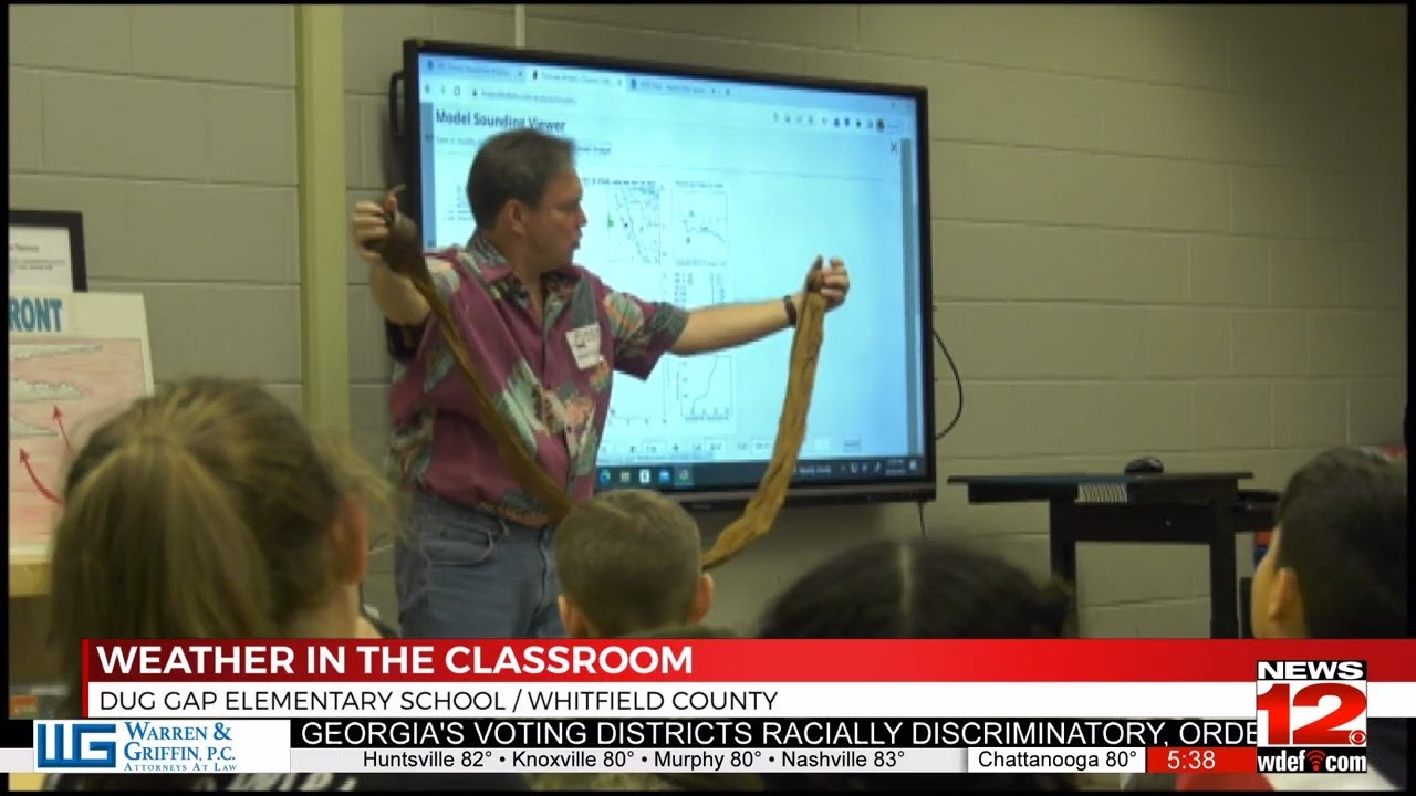 Weather in the Classroom visits Dug Gap Elementary School - YouTube