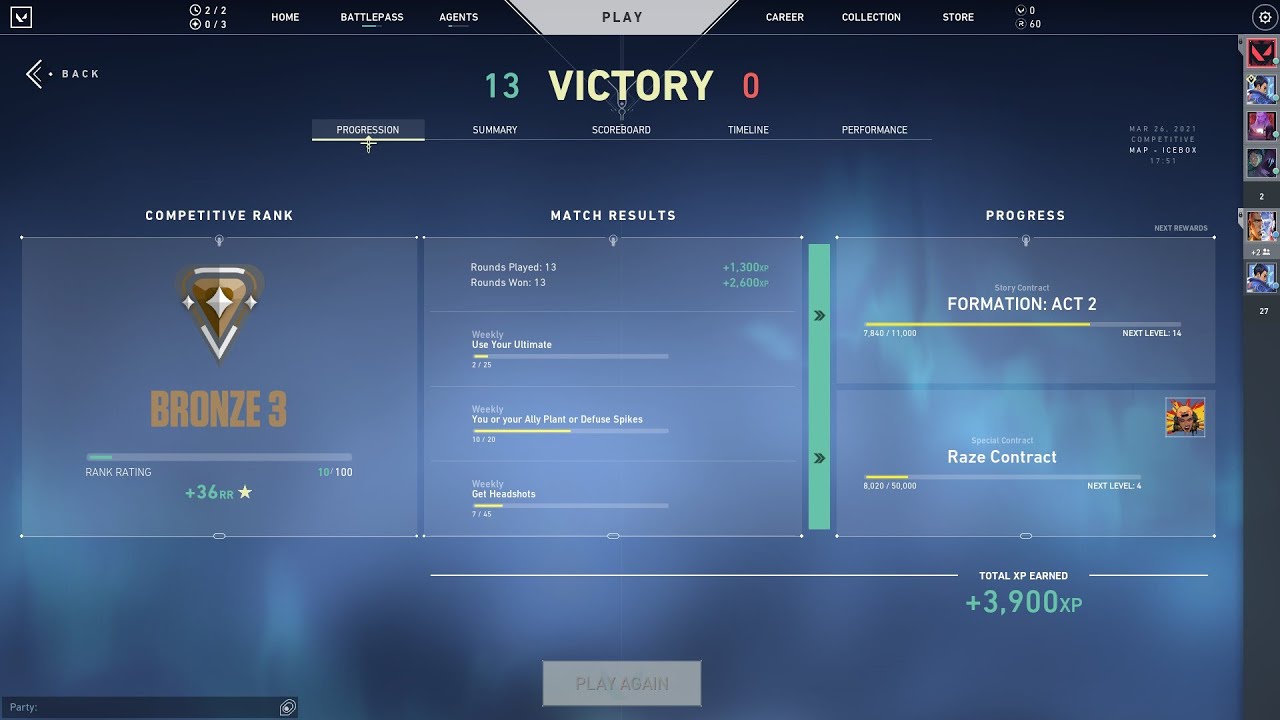 Got first time Star in Valorant (Performance Bonus) | Sage | Icebox ...