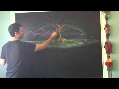 Waldorf Art - Norse Mythology chalk drawing tutorial preview - YouTube