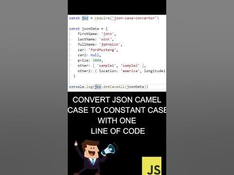 JSON Camel Case to Dot Case - One Liner - JS - YouTube