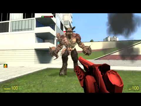 fighting bosses in garry,mod - YouTube