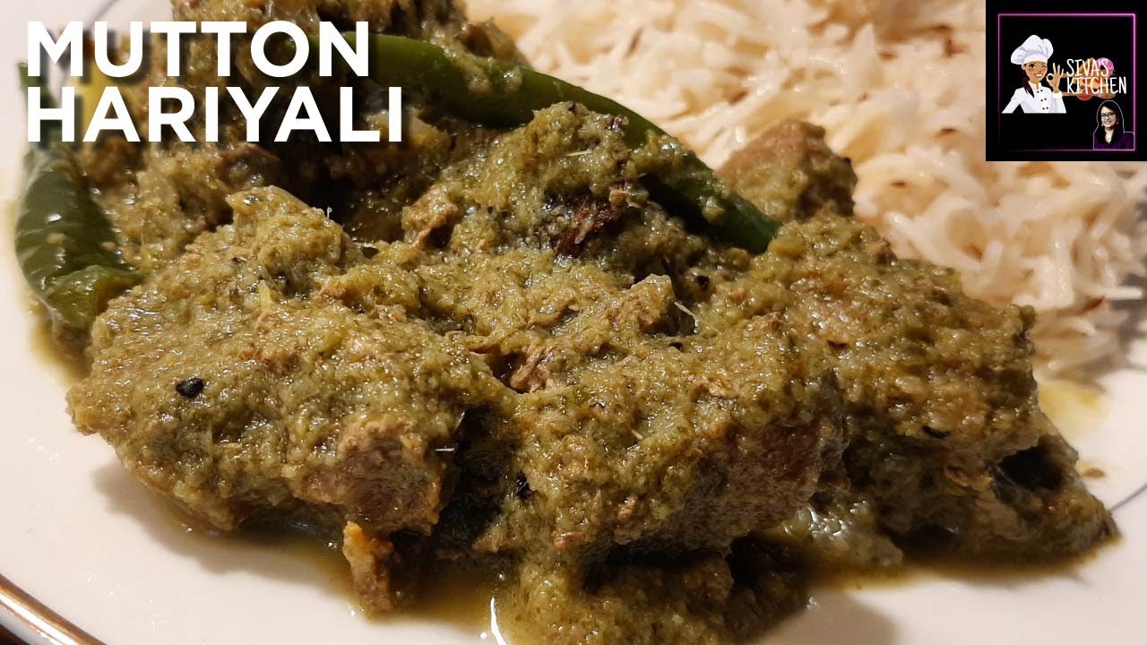 GREEN MUTTON / MUTTON HARIYALI and JEERA RICE combo - YouTube