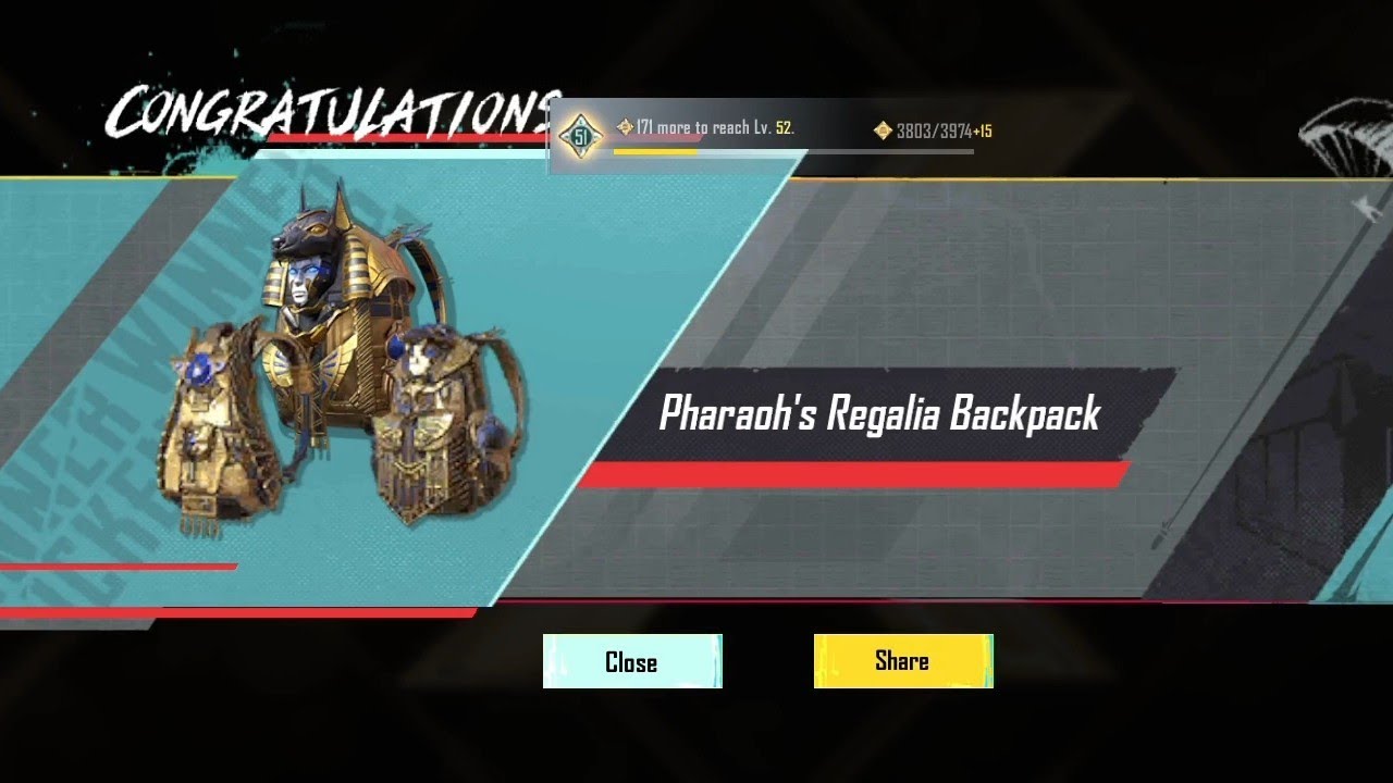 PHARAOH'S BACKPACK IN 10 UC | BGMI & PUBG MOBILE | - YouTube