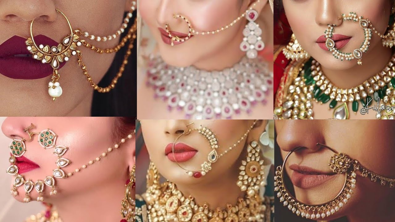 Latest Bridal Light Weight Bridal Nose Rings | New Nathni Design | You ...