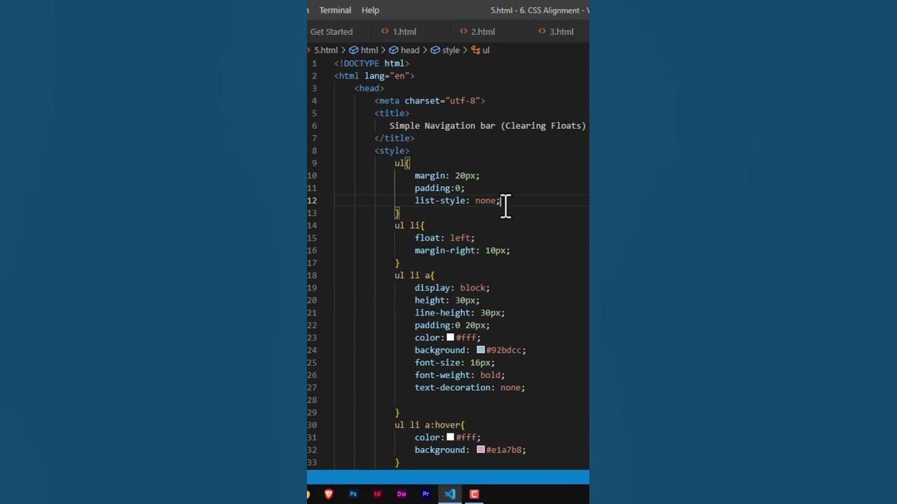 Basic Navigation Bar Shorts Website Html Css Csshovereffect Youtube