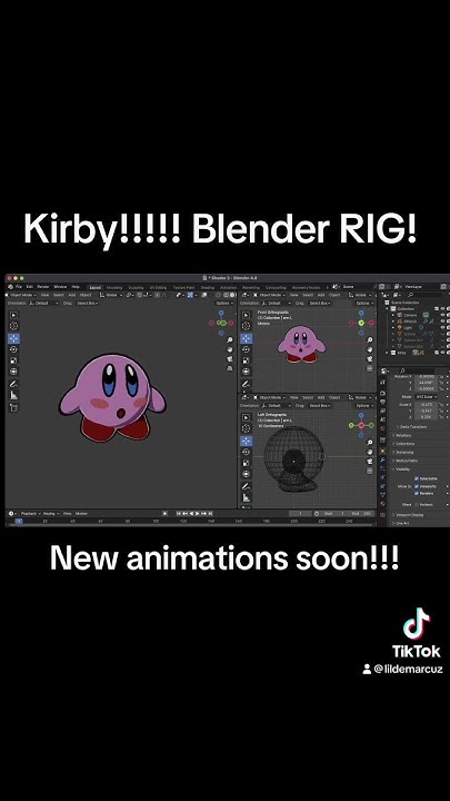 Kirby!!! Blender RIG!!! New animations coming soon!!! #lildemarcuz #roblox #3dblendered - YouTube