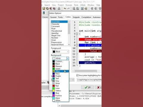 How to Change different modes in Dev CPP | Dark Mode in Dev CPP #devcpp ...