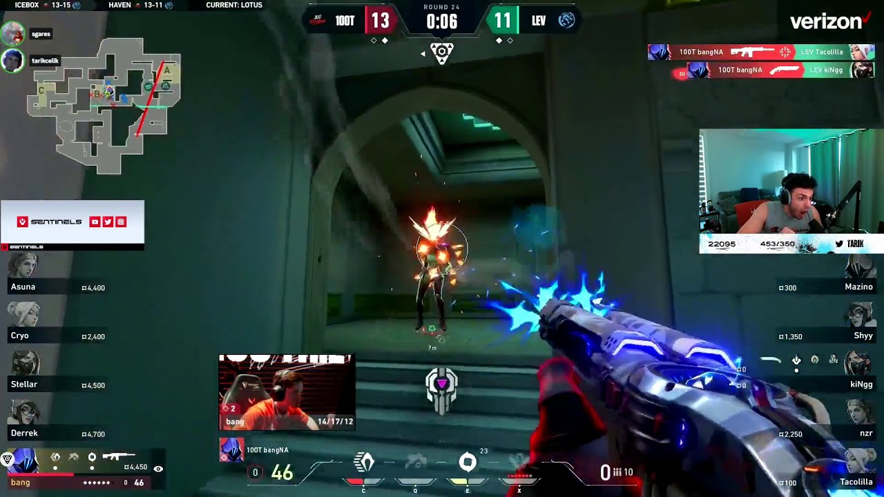 Tarik's reaction to 100T Bang's clutch to win the match | 100T vs LEV ...