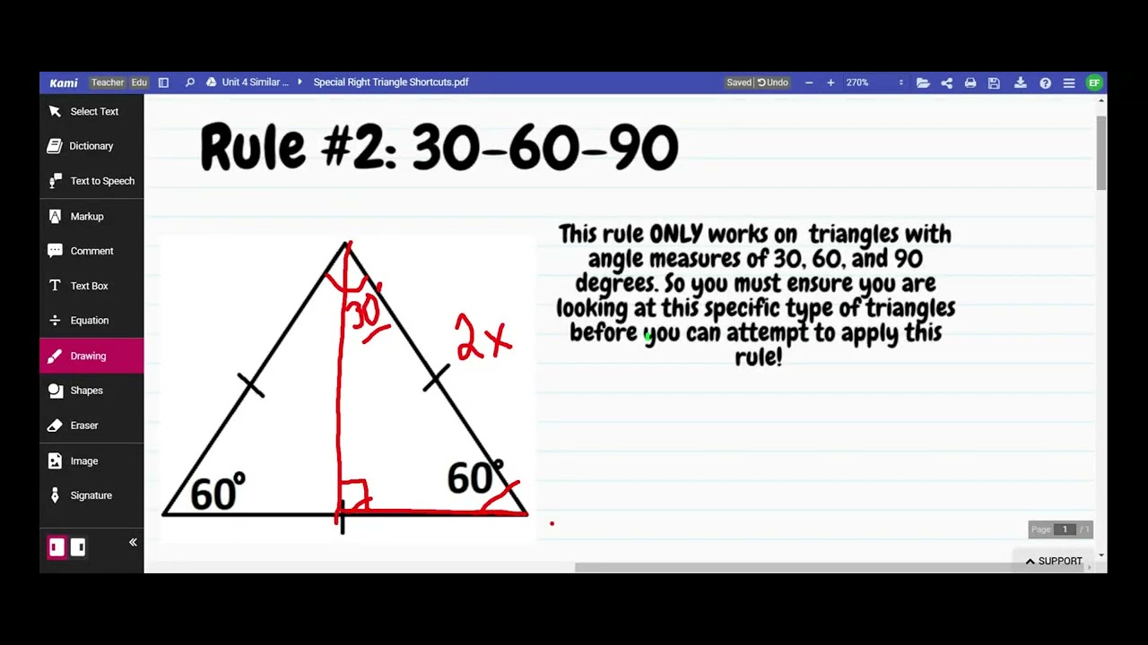 Special Right Triangle Shortcuts 30-60-90 - YouTube