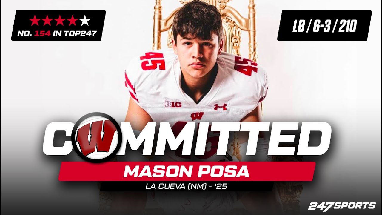 WATCH: 4-star LB Mason Posa commits to Wisconsin Badgers LIVE on ...