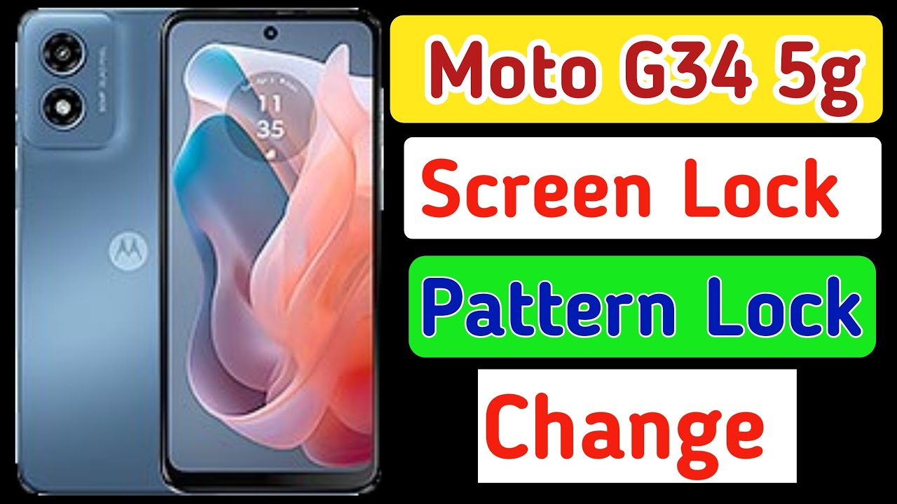 How to change pattern lock in Moto g34 5g | Screen lock | Moto g34 me ...