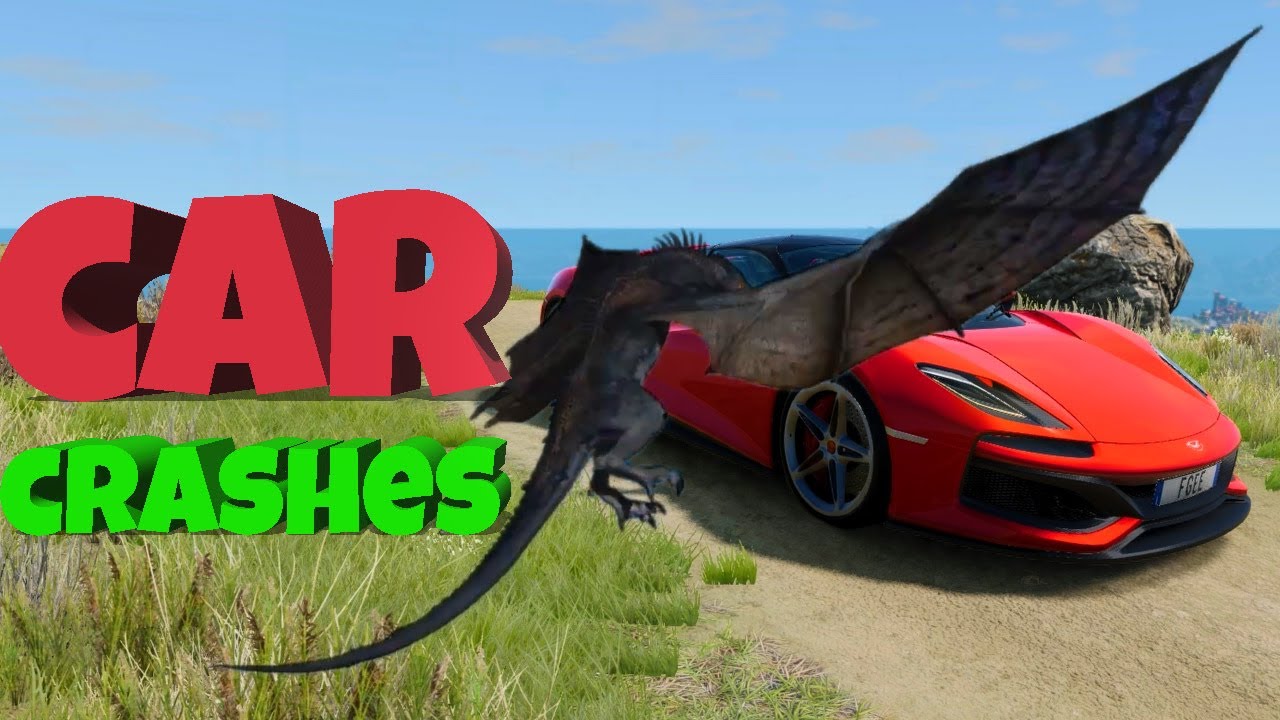 Car crashes | Escaping animals 02 | BeamNG Drive - YouTube