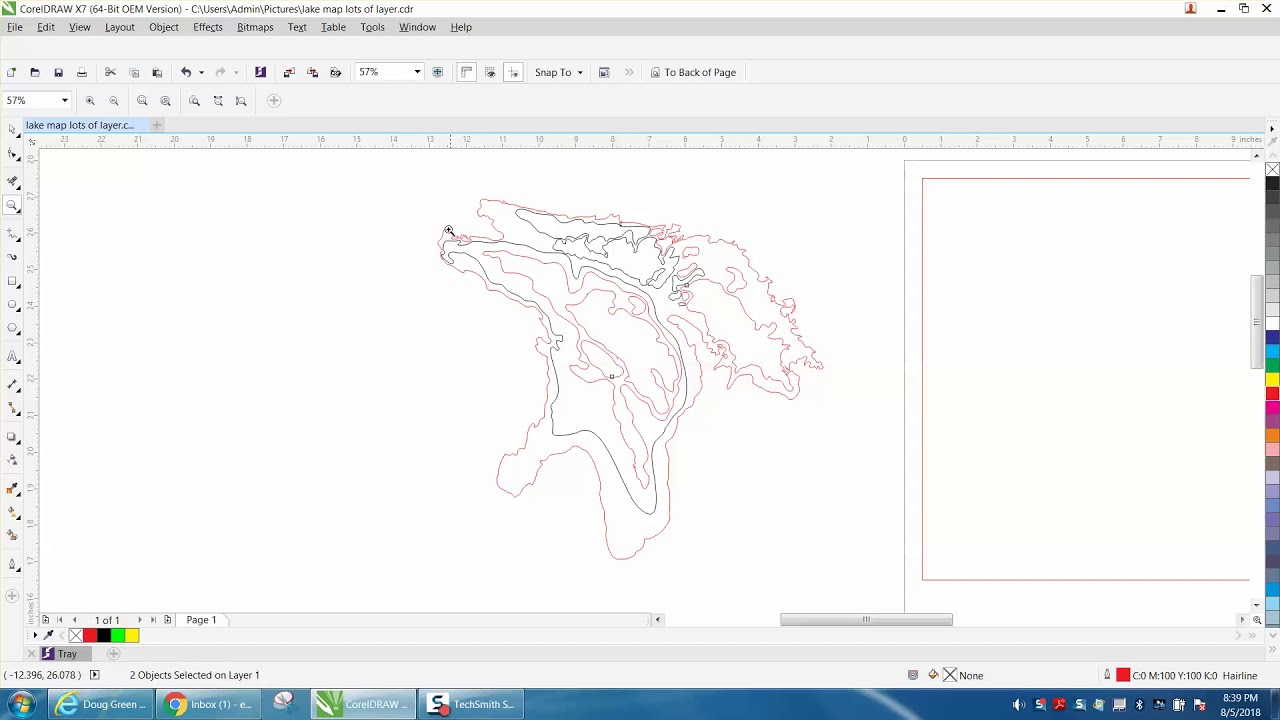 Corel Draw Tips & Tricks Lake Map with LOTS of layers PART 6 - YouTube