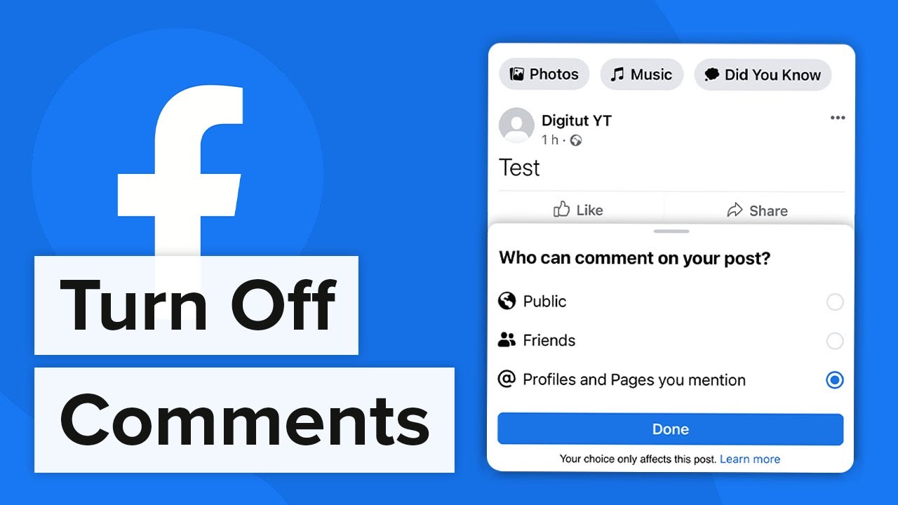 How to Turn Off Comments on Facebook (2022) - YouTube
