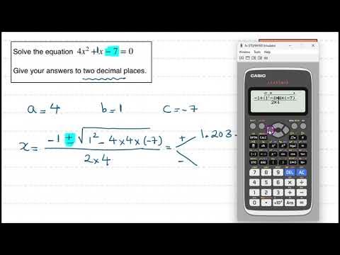 GCSE/IGCSE Using the quadratic formula to solve quadratic equations ...