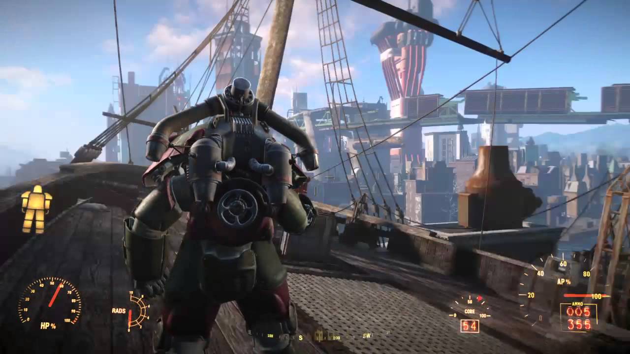 Fallout 4 Riding the USS Constitution - YouTube