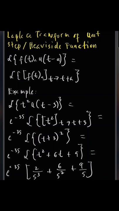 Laplace Transform Of Heaviside Or Unit Step Function - Example 3 - YouTube